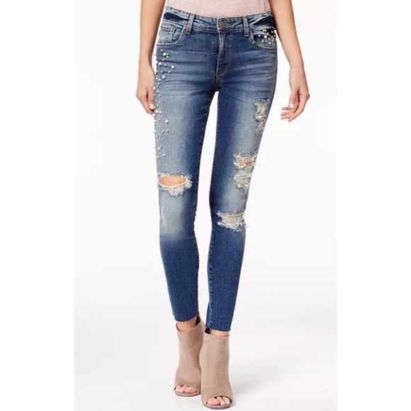 STS Blue | Jeans | Piper Skinny Ankle Pearl Embellished Jeans | Poshmark